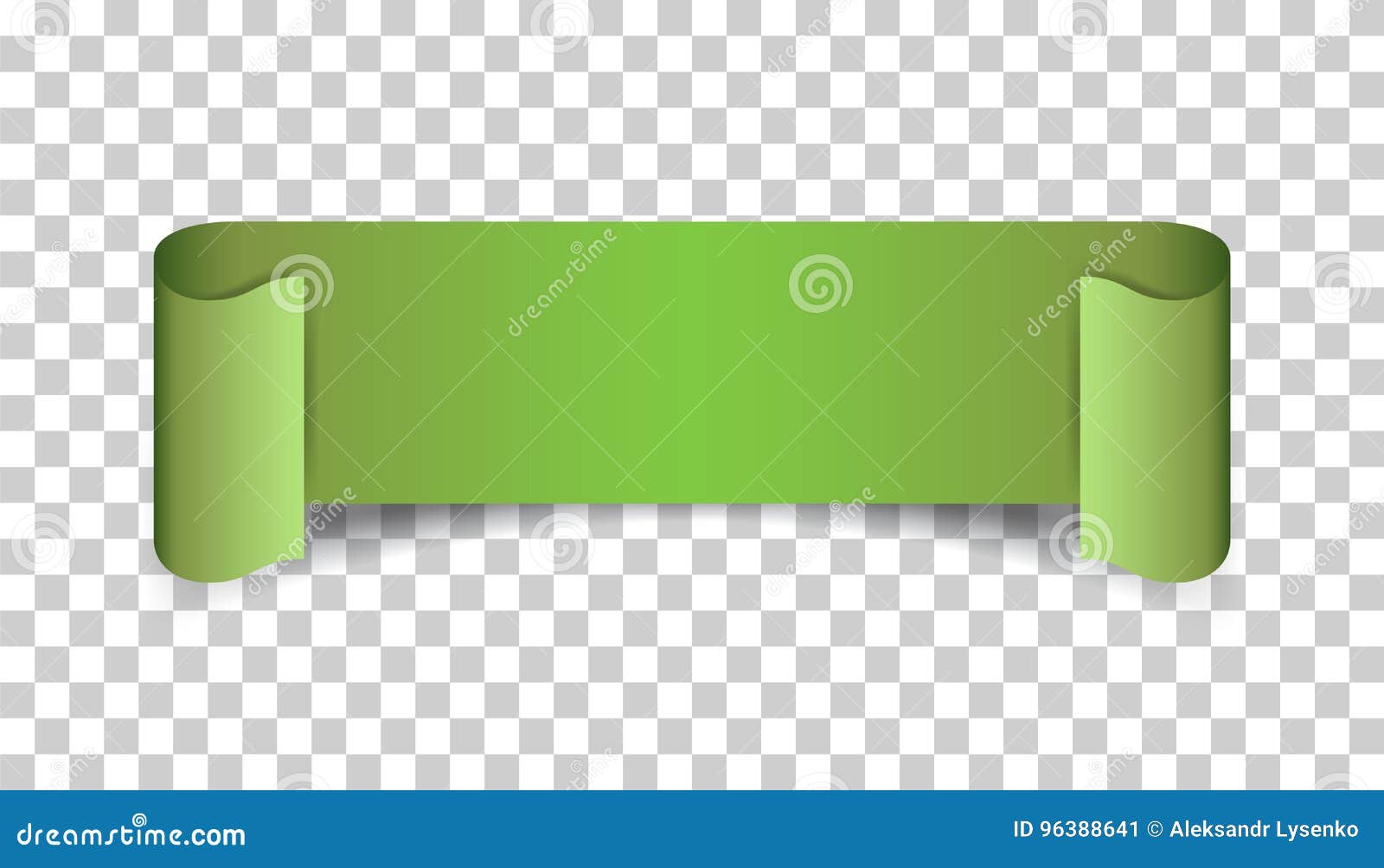 Empty Ribbon Vector Icon. Blank Sticker Label on Isolated Background ...