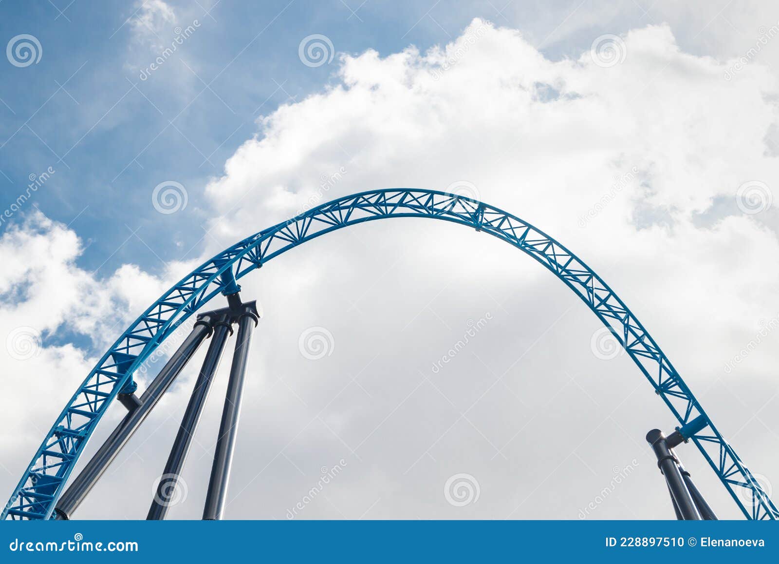 Empty Ride Roller Coaster in Amusement Park Editorial Image - Image of ...