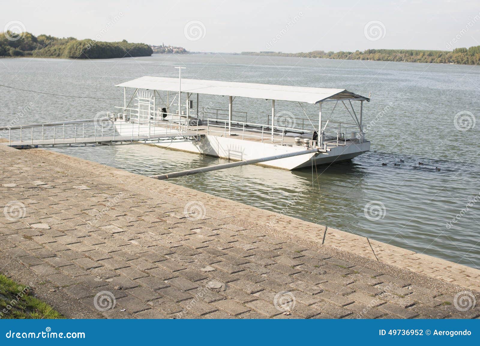 Empty river house raft stock photo. Image of calm, scenery - 49736952