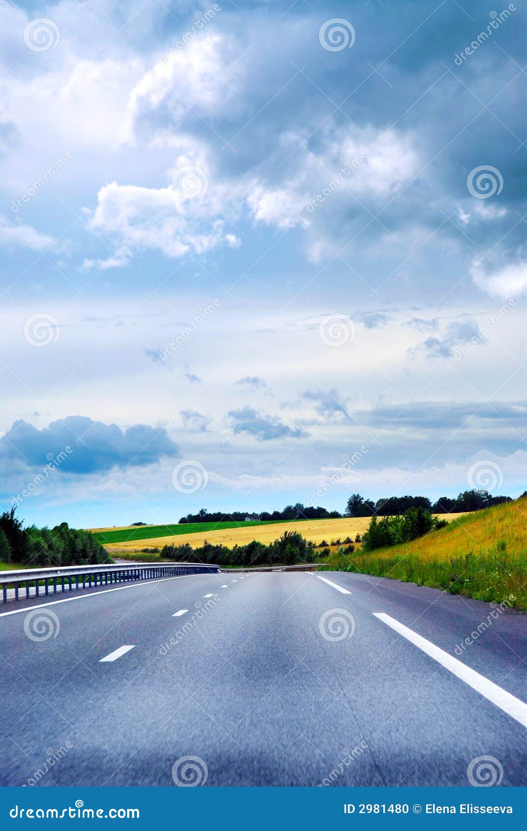 Empty road stock photo. Image of highway, asphalt, curved - 2981480