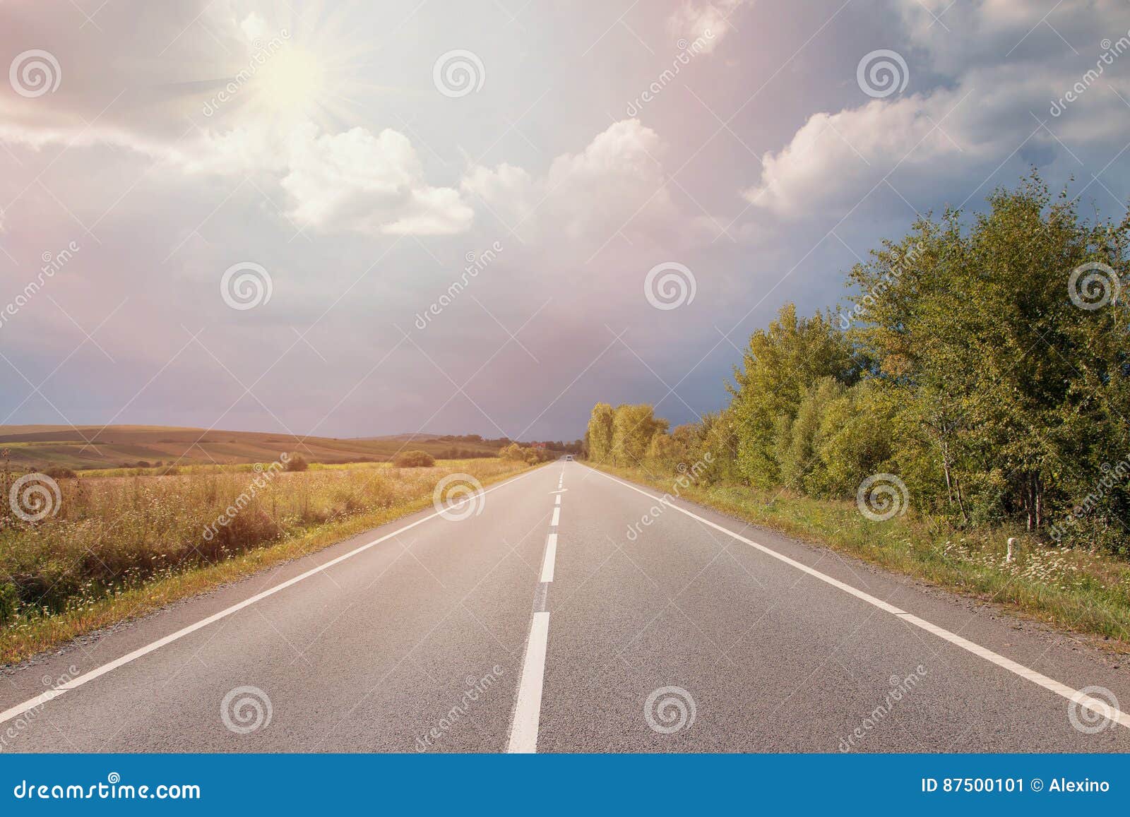 Empty road stock image. Image of landscape, middle, street - 87500101