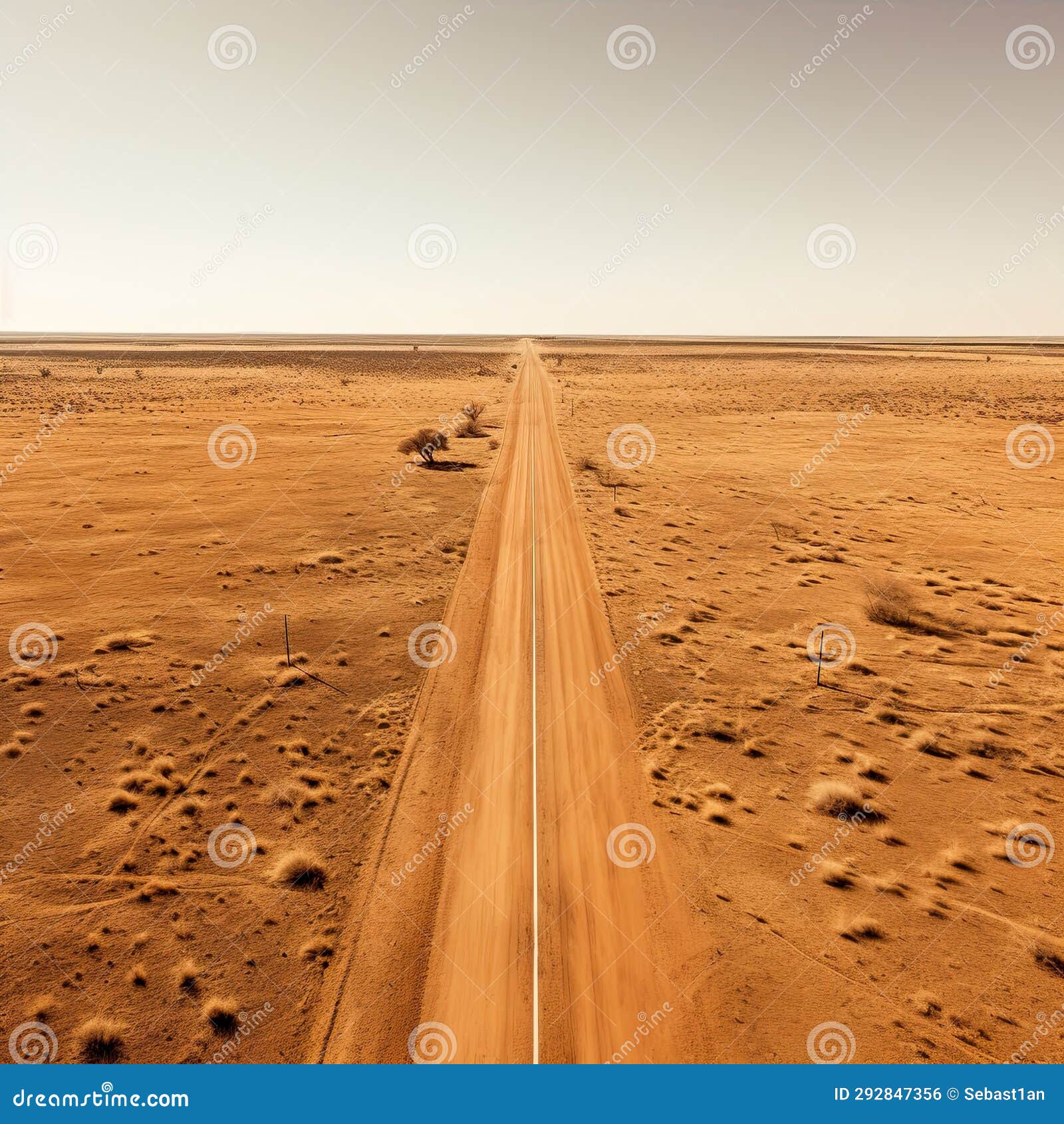 An Empty Road is Captured from a Top-down Perspective, Offering an ...