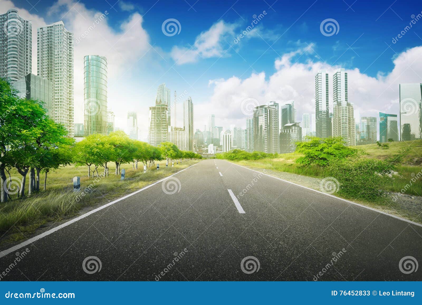 City Street Background Daytime