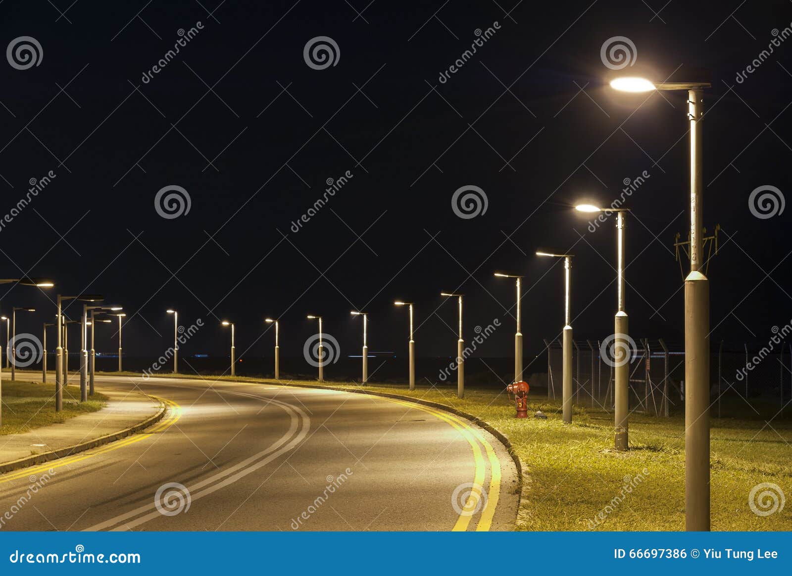 Empty road at night stock photo. Image of pass, move - 66697386