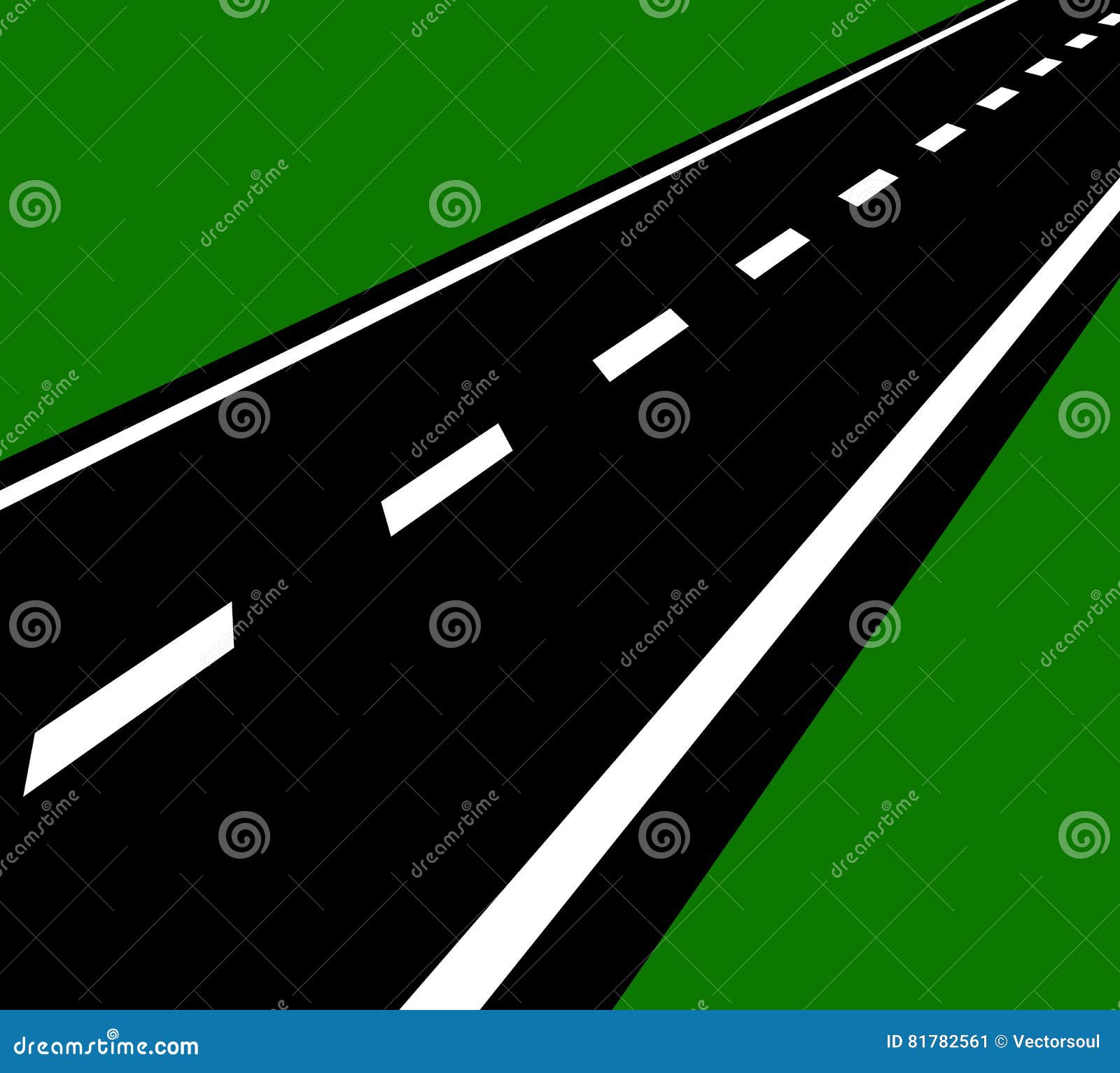 Empty Road, Roadway with Perspective and Divider Lines Stock Vector ...