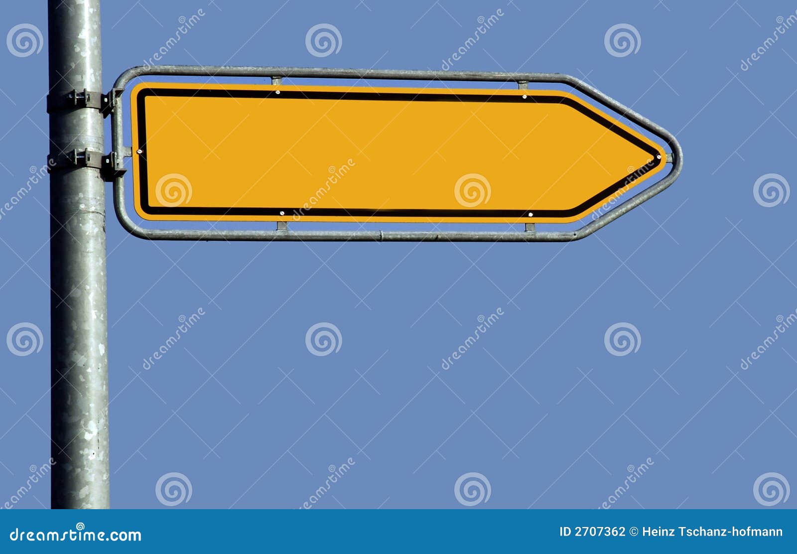 Empty road-sign arrow stock photo. Image of hint, directing - 2707362