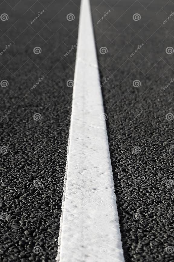 An Empty Road with Single Solid White Line Road Marking. Background ...