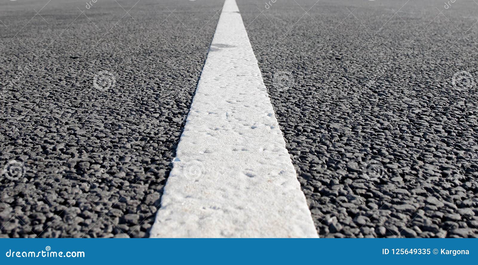 An Empty Road with Single Solid White Line Road Marking Stock Image ...