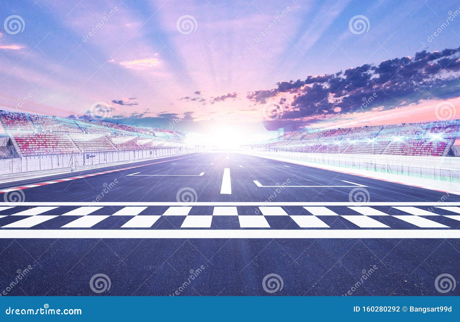 Empty Road Track Scene Background Stock Photo - Image of sport, start ...