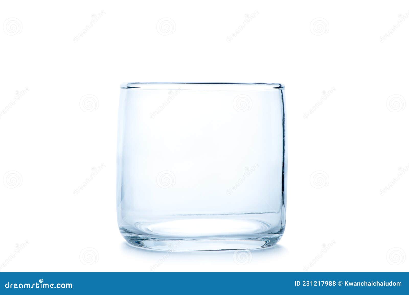 Empty Rock Glass or Old Fashioned Glass Isolated Stock Photo - Image of ...