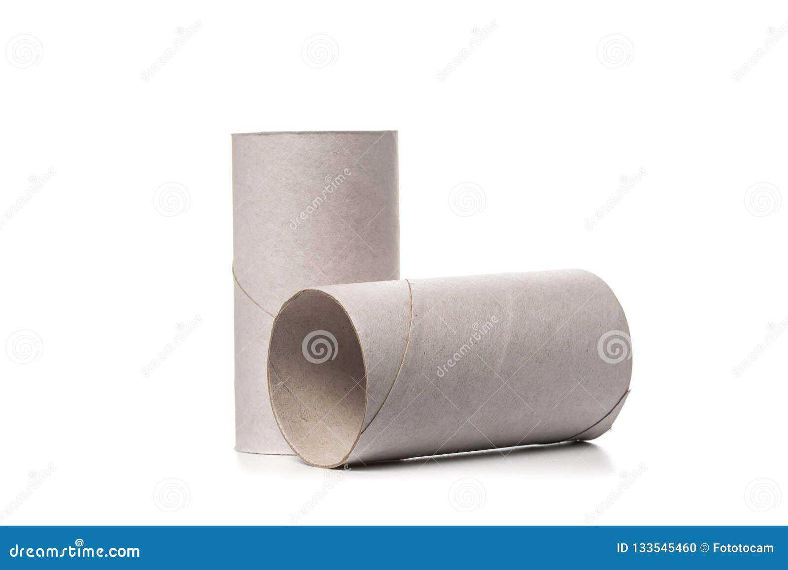 Empty Roll of Paper Isolated on White Background Stock Photo - Image of ...