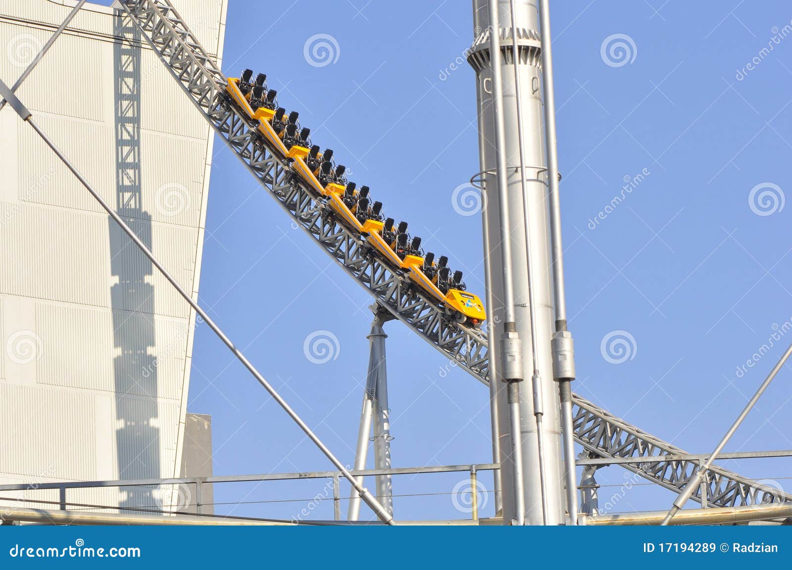 Empty roller coaster stock image. Image of rollover, amusement - 17194289