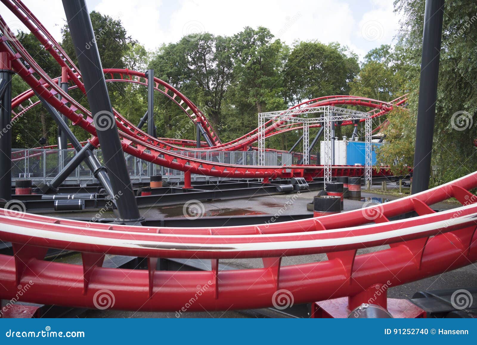 Empty roller coaster stock photo. Image of carnival, fairgrounds - 91252740