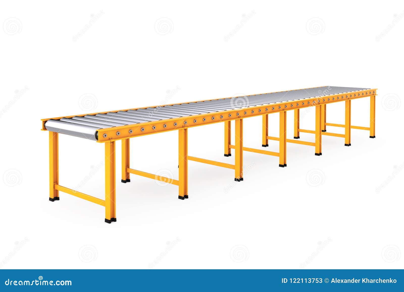 The Parcel On The Roller Conveyor In Distribution Center Royalty-Free ...