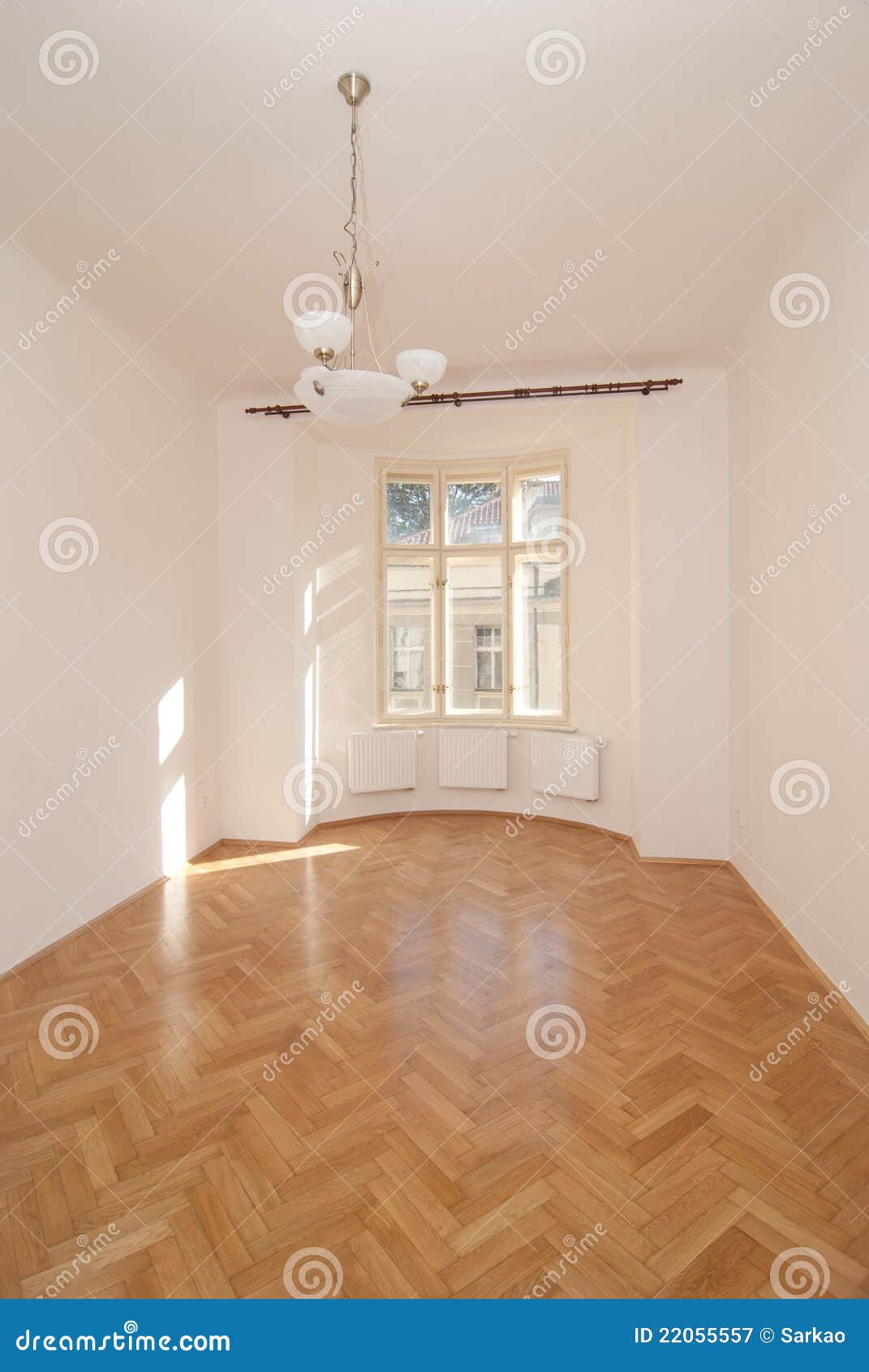 Empty room stock image. Image of light, lamp, parquetry - 22055557