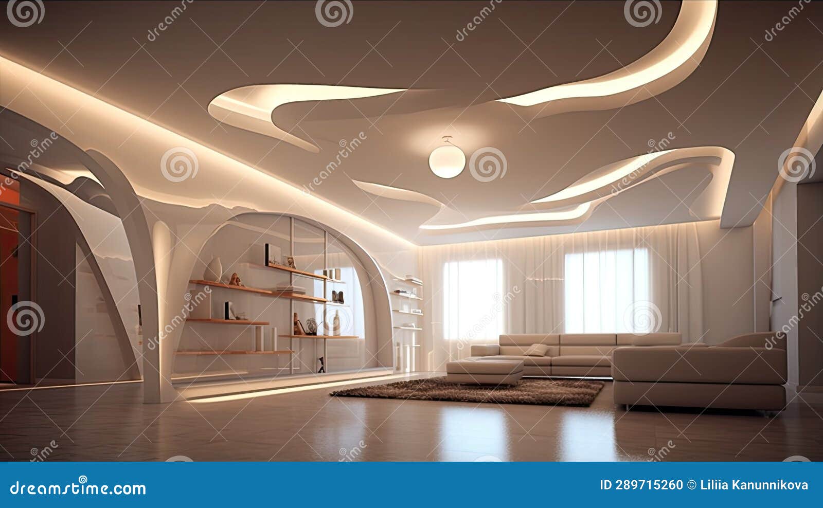 An Empty Room in an Apartment or House, Featuring an Elegant White ...