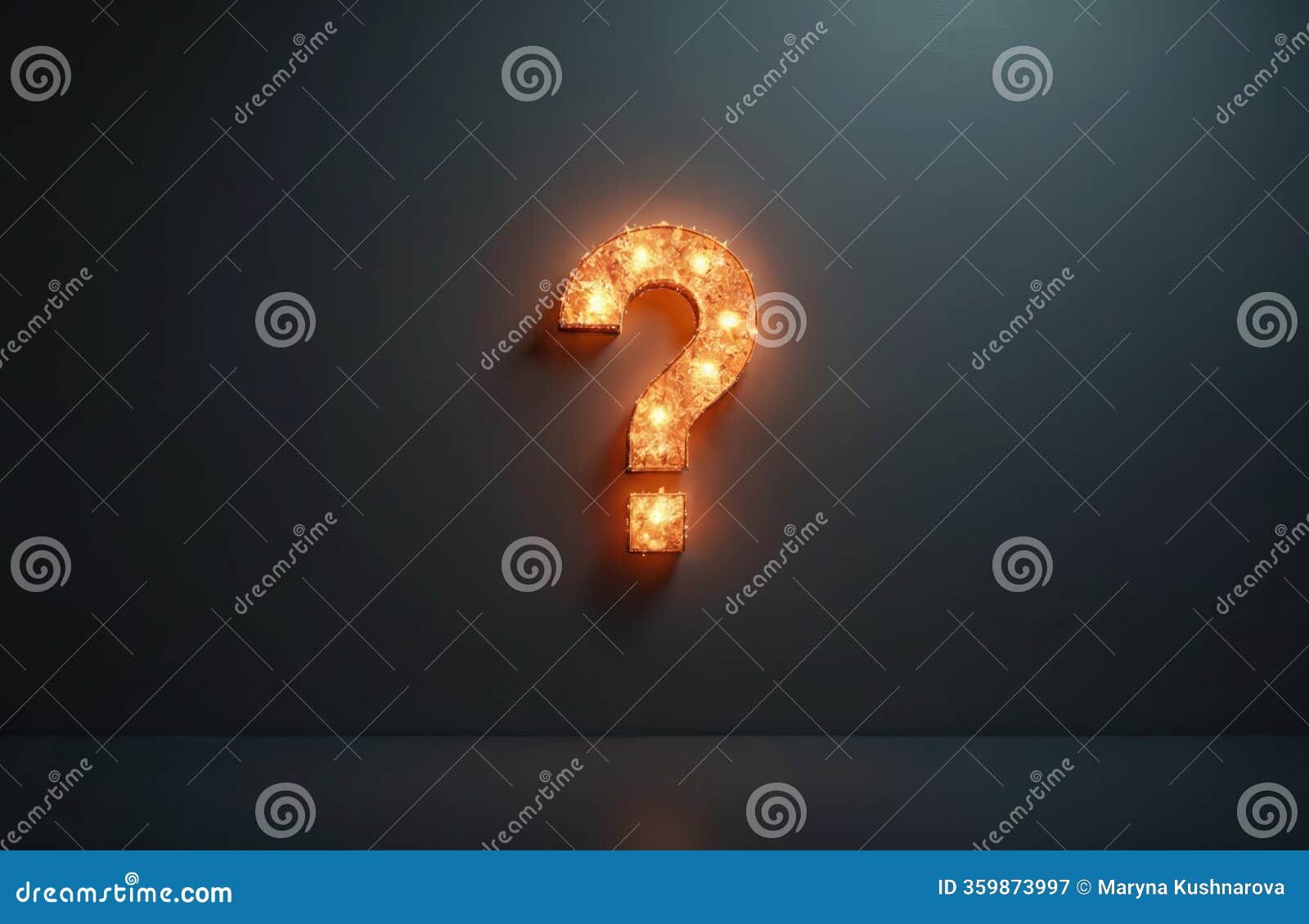 Burning Question Mark Fire Flame On Dark Black Background Royalty-Free ...
