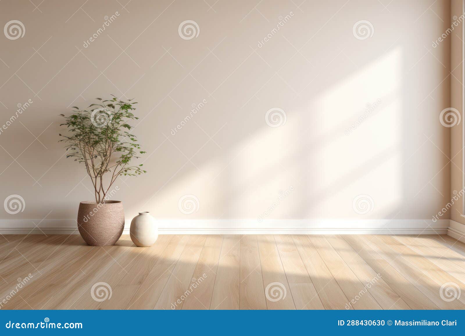 Empty Room with Clean Lines and a Minimalist Design, Bathed in Soft ...