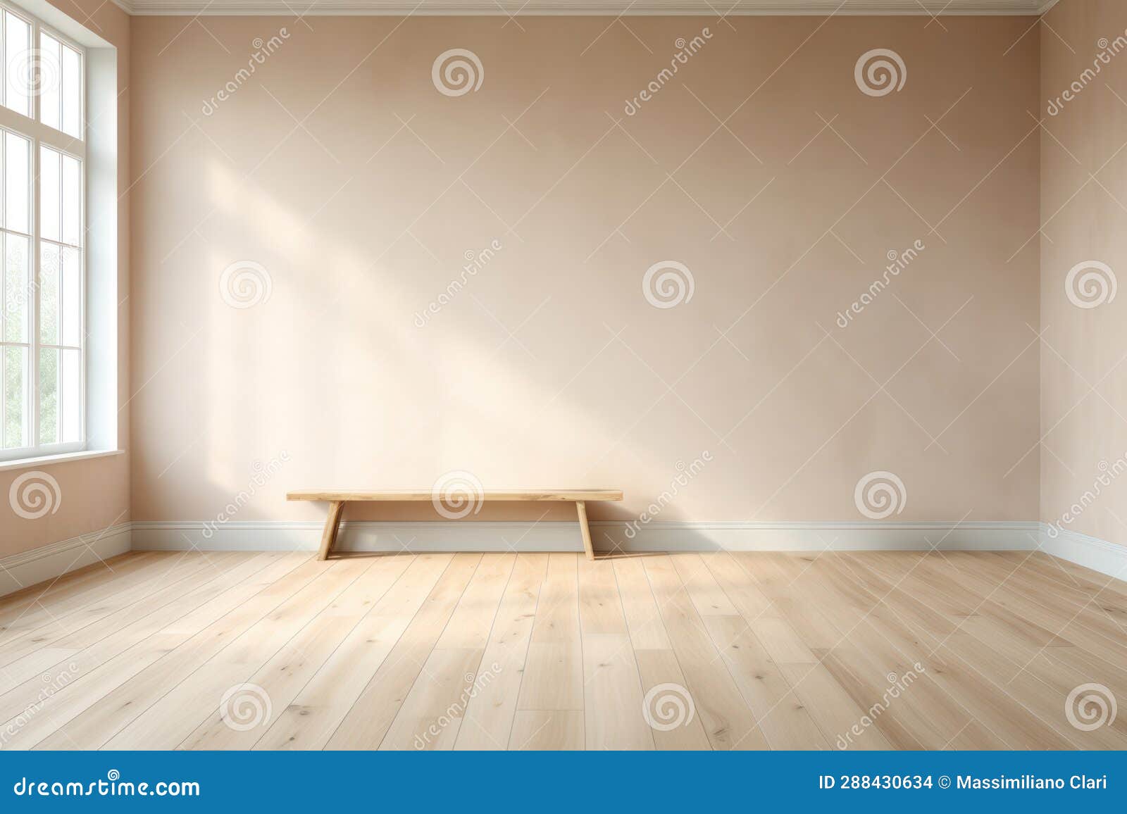 Empty Room with Clean Lines and a Minimalist Design, Bathed in Soft ...