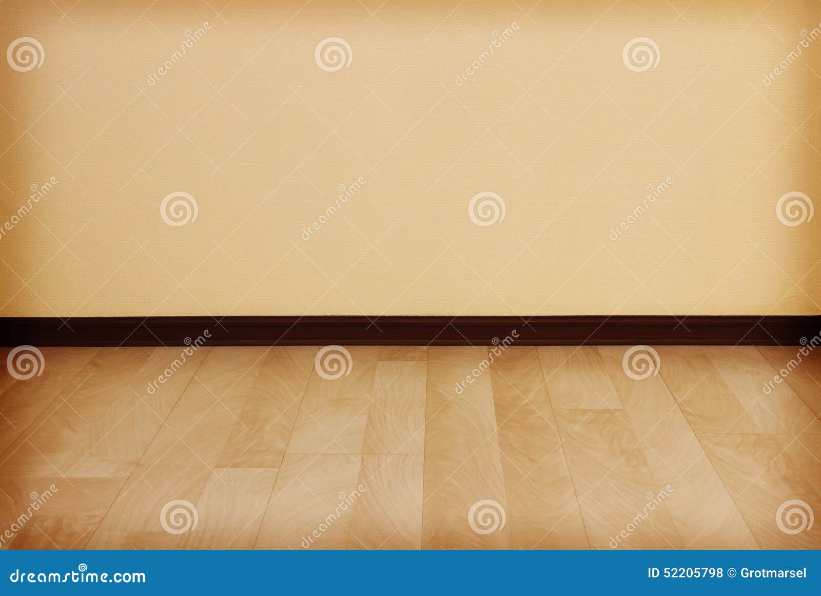 Empty Room with Clean Wall and Wooden Floor. Stock Photo - Image of ...