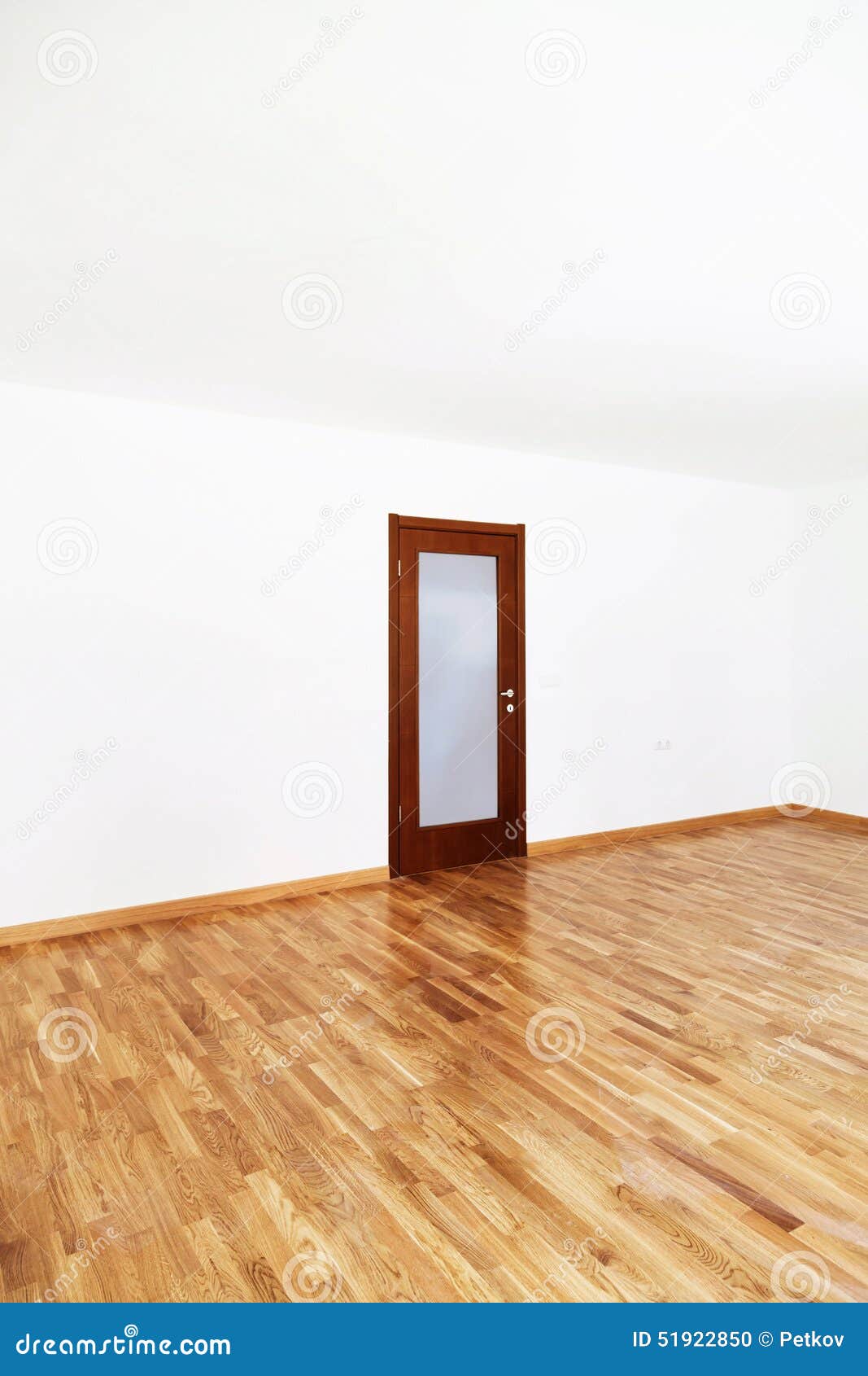 Empty Room with Closed Door Stock Photo - Image of hall, design: 51922850