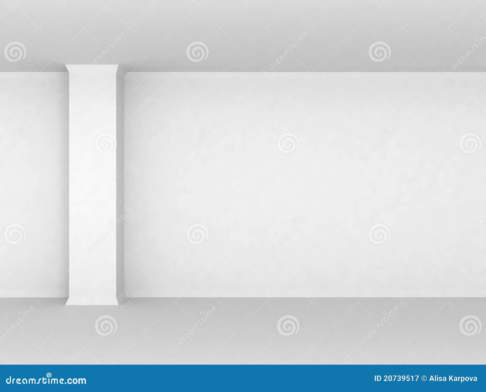 Empty room with column stock illustration. Illustration of floors ...