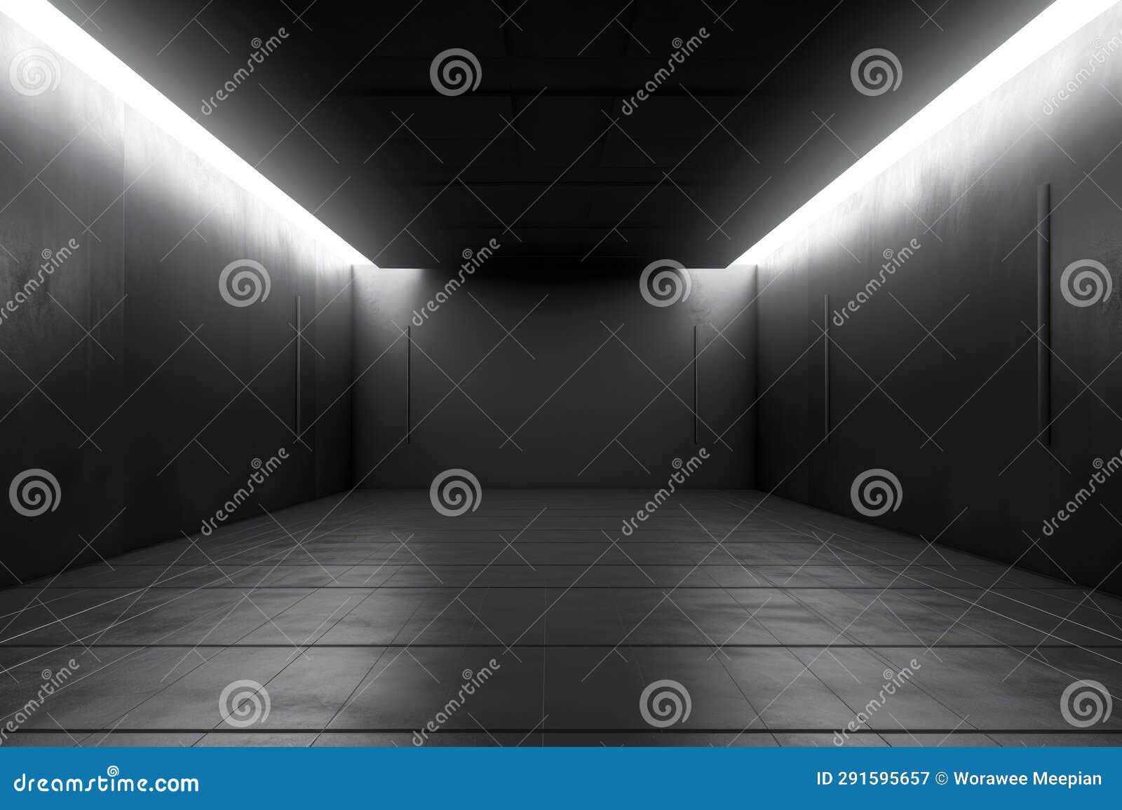 Empty Room and Copy Space. Loft Interior Design Stock Illustration ...