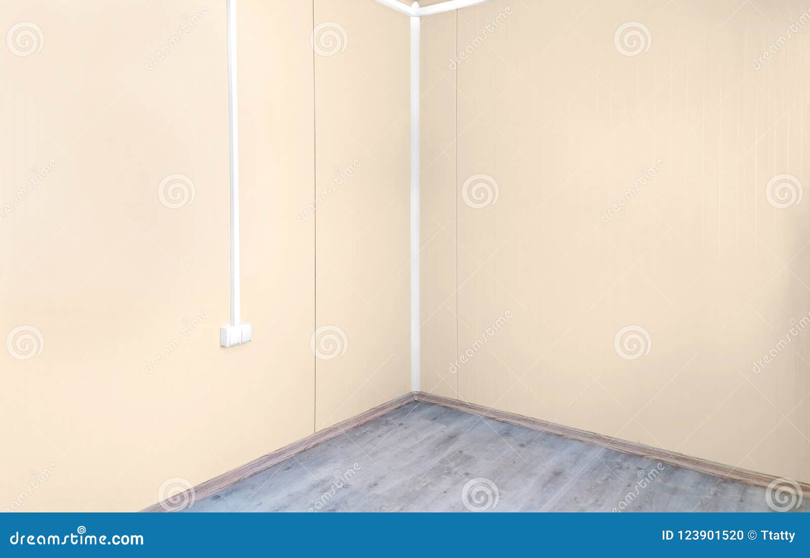 Empty room corner walls stock photo. Image of hardwood - 123901520