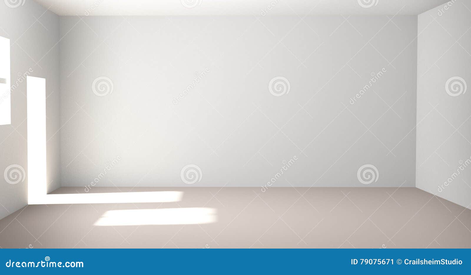 Empty room 3D render room stock image. Image of copy - 79075671