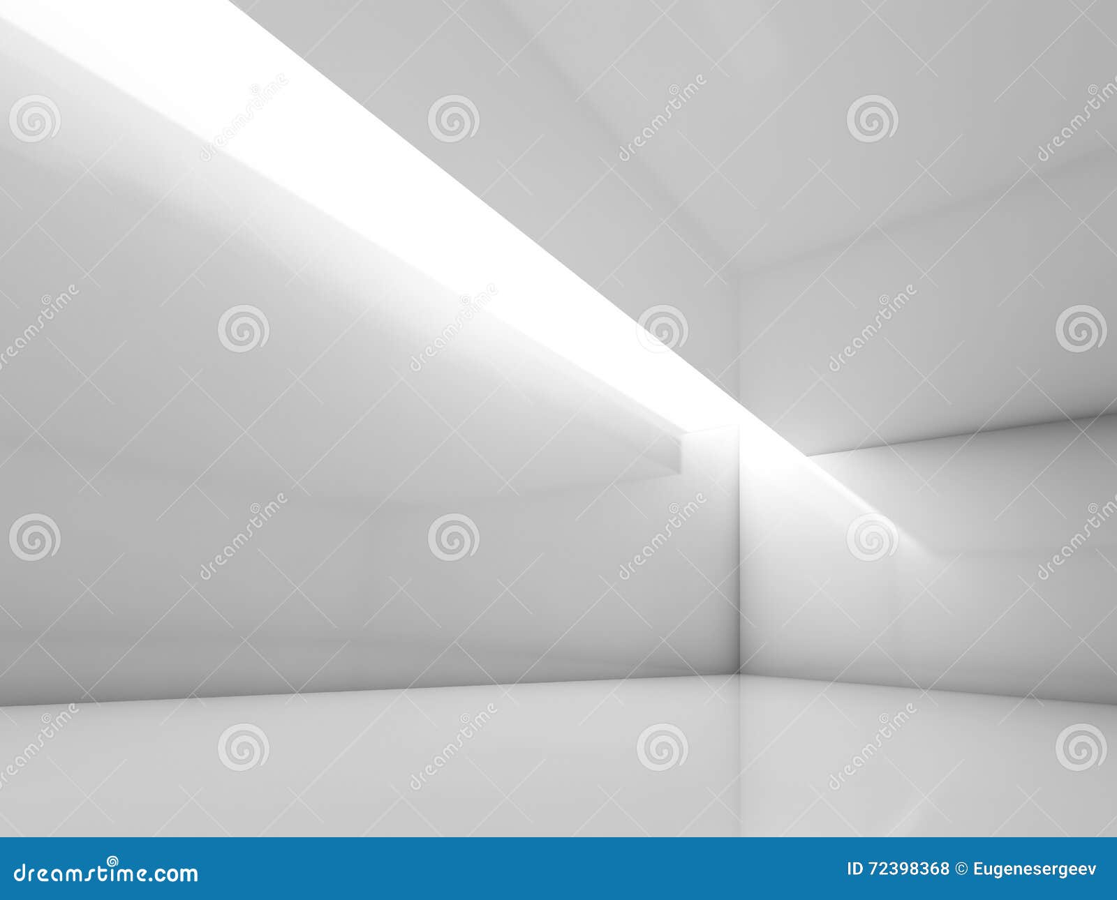 Empty Room with Decorative Ceiling Illumination Stock Illustration ...