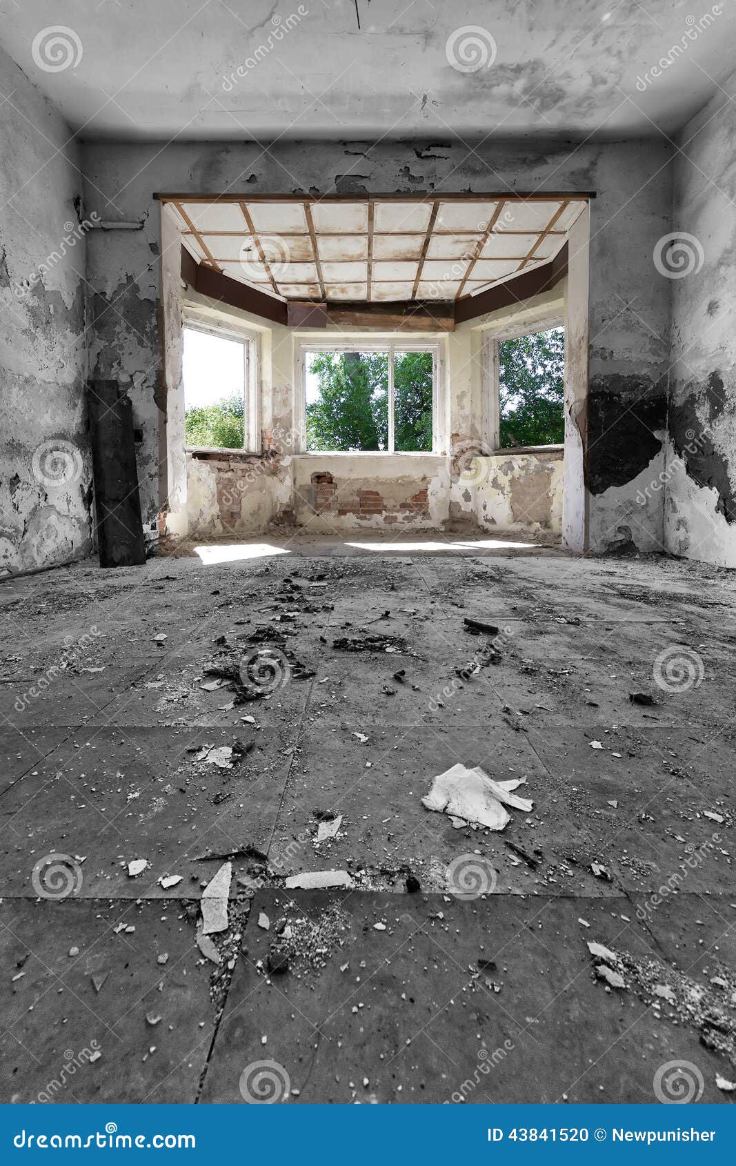 The empty room stock photo. Image of light, danger, destroy - 43841520