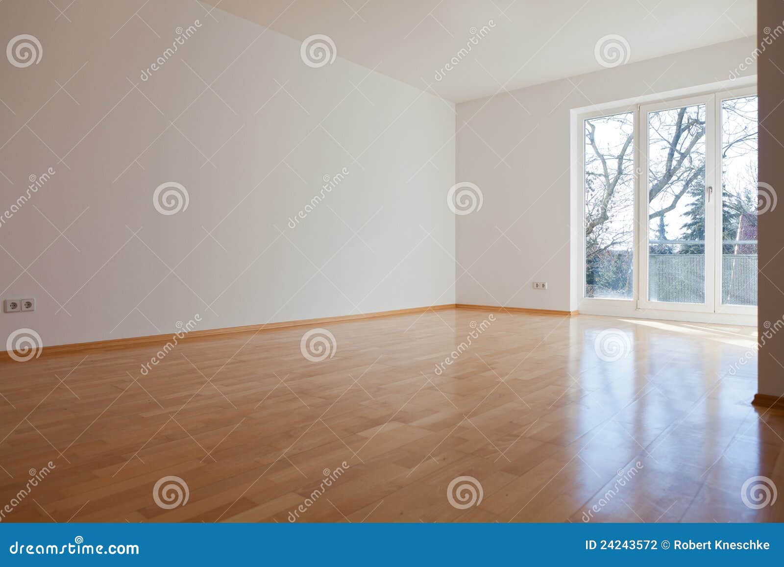 Empty room in house stock photo. Image of balcony, rent - 24243572