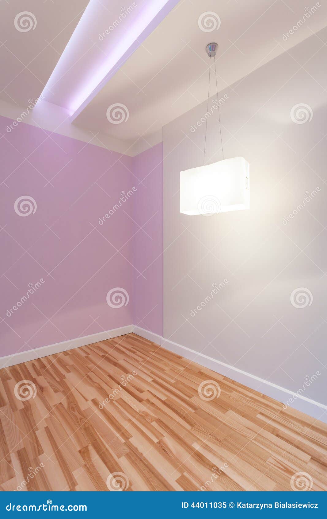 Empty Room with Illuminated Ceiling Stock Image - Image of luxurious ...