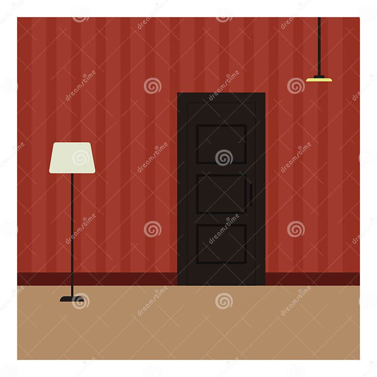 Empty room, icon stock vector. Illustration of perspective - 261369621