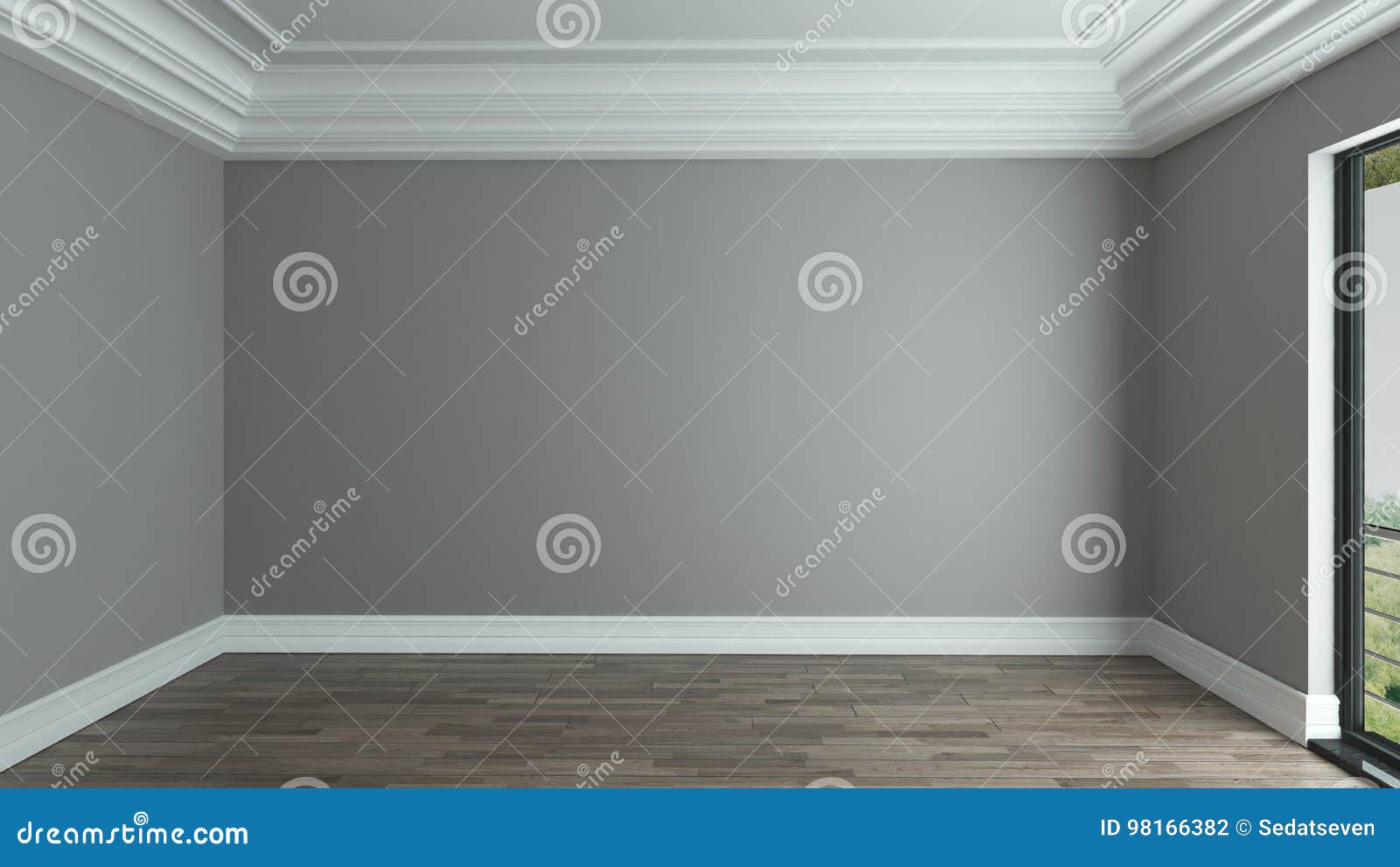 Empty Room Interior Background with Decorative Ceiling Stock ...