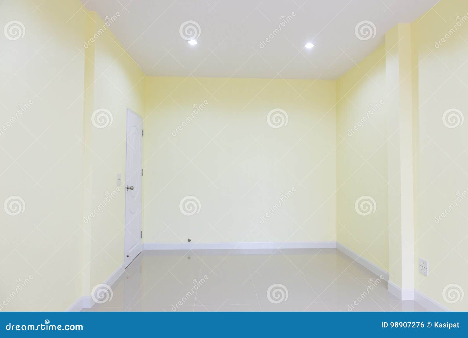 Empty room stock photo. Image of blank, wallpaper, wall - 98907276