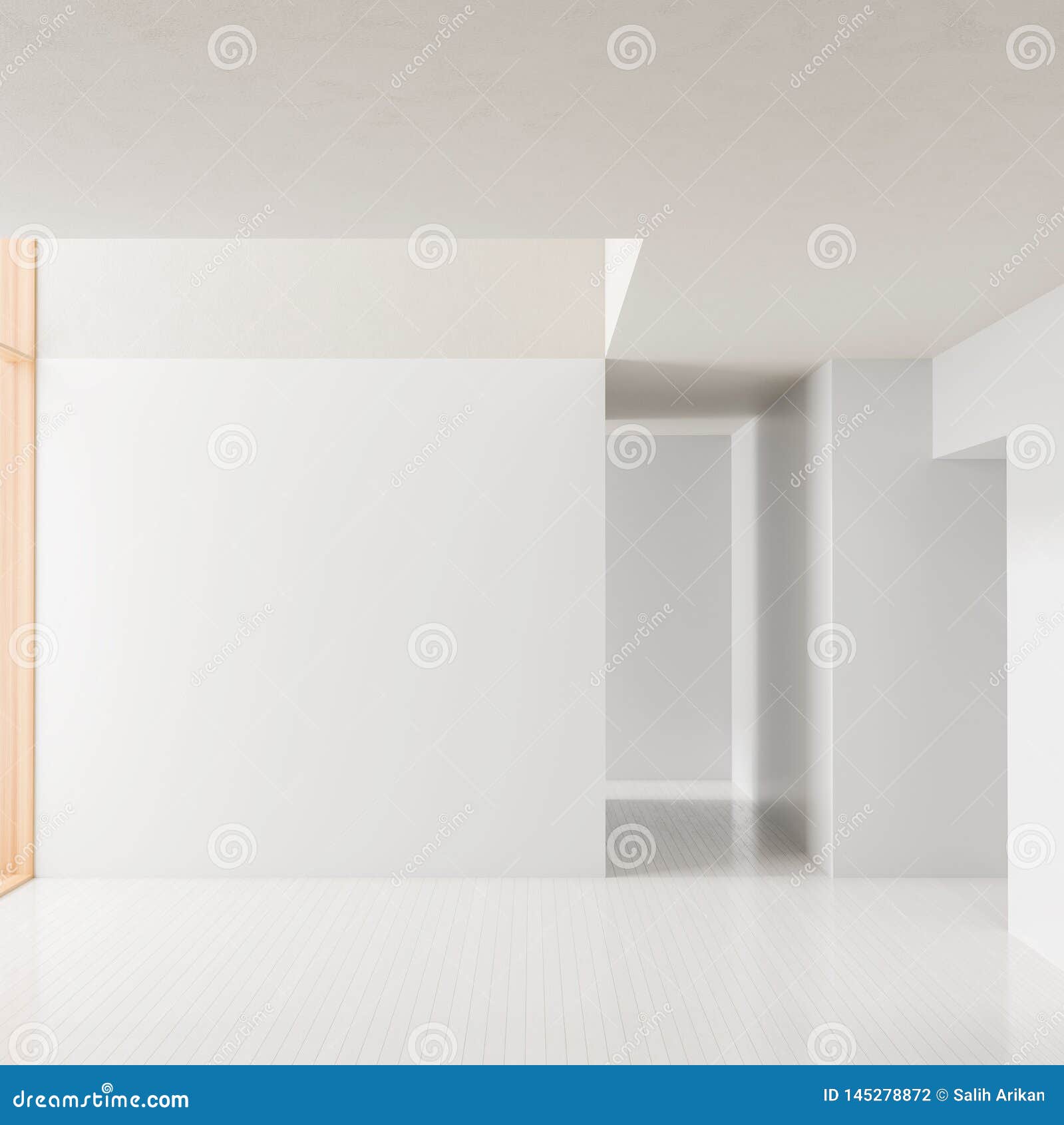 Empty Room Interior Background. Modern Empty Bright Interior with Blank ...