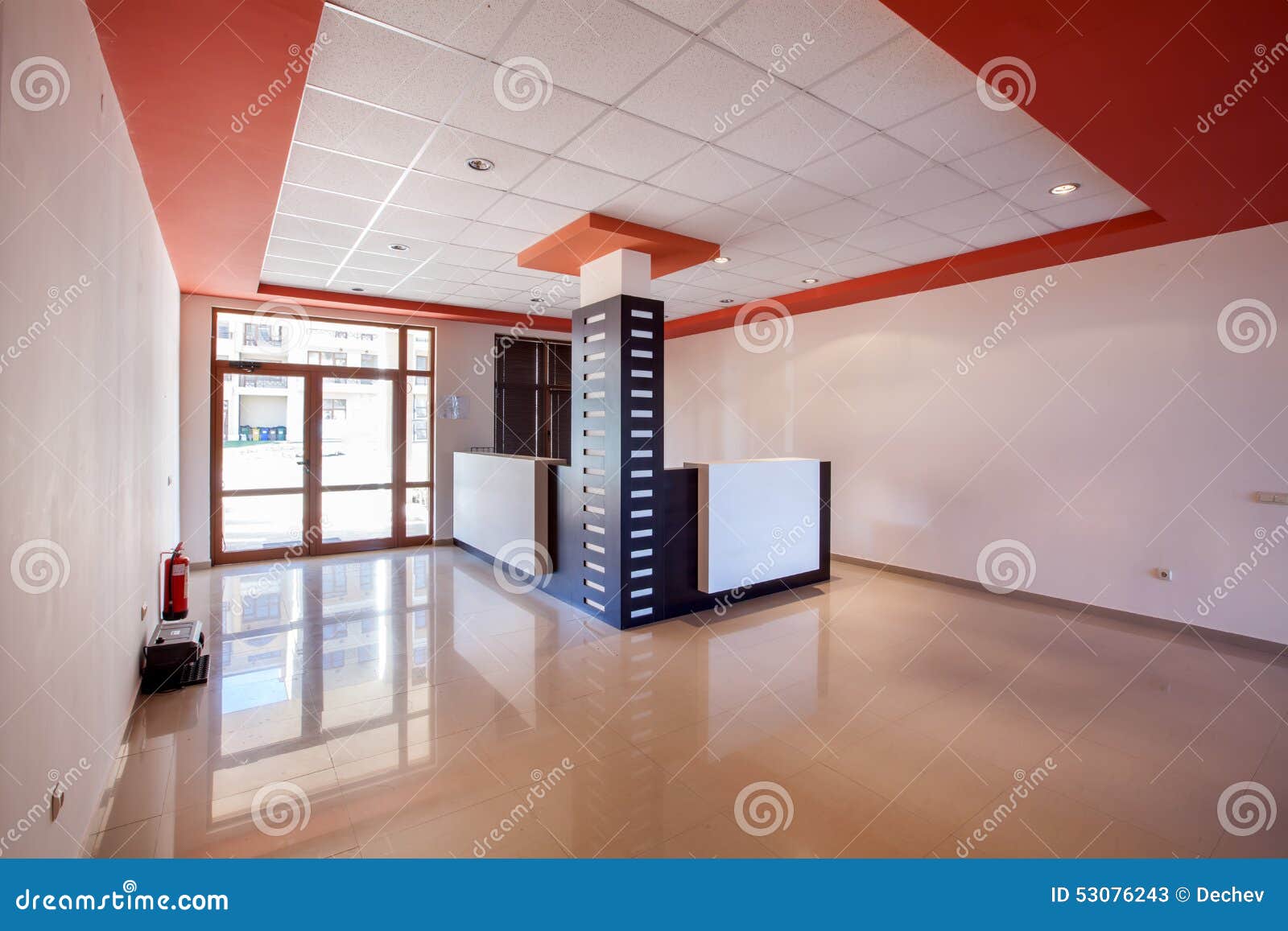 Empty Room. Interior. Reception Hall in Modern Building Stock Image ...