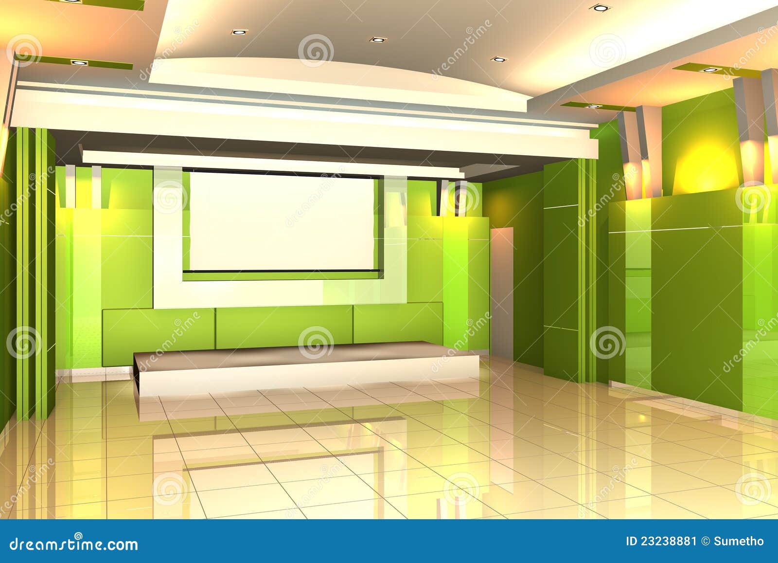 Empty Room for Interior Seminar Room Color Wall Stock Illustration ...