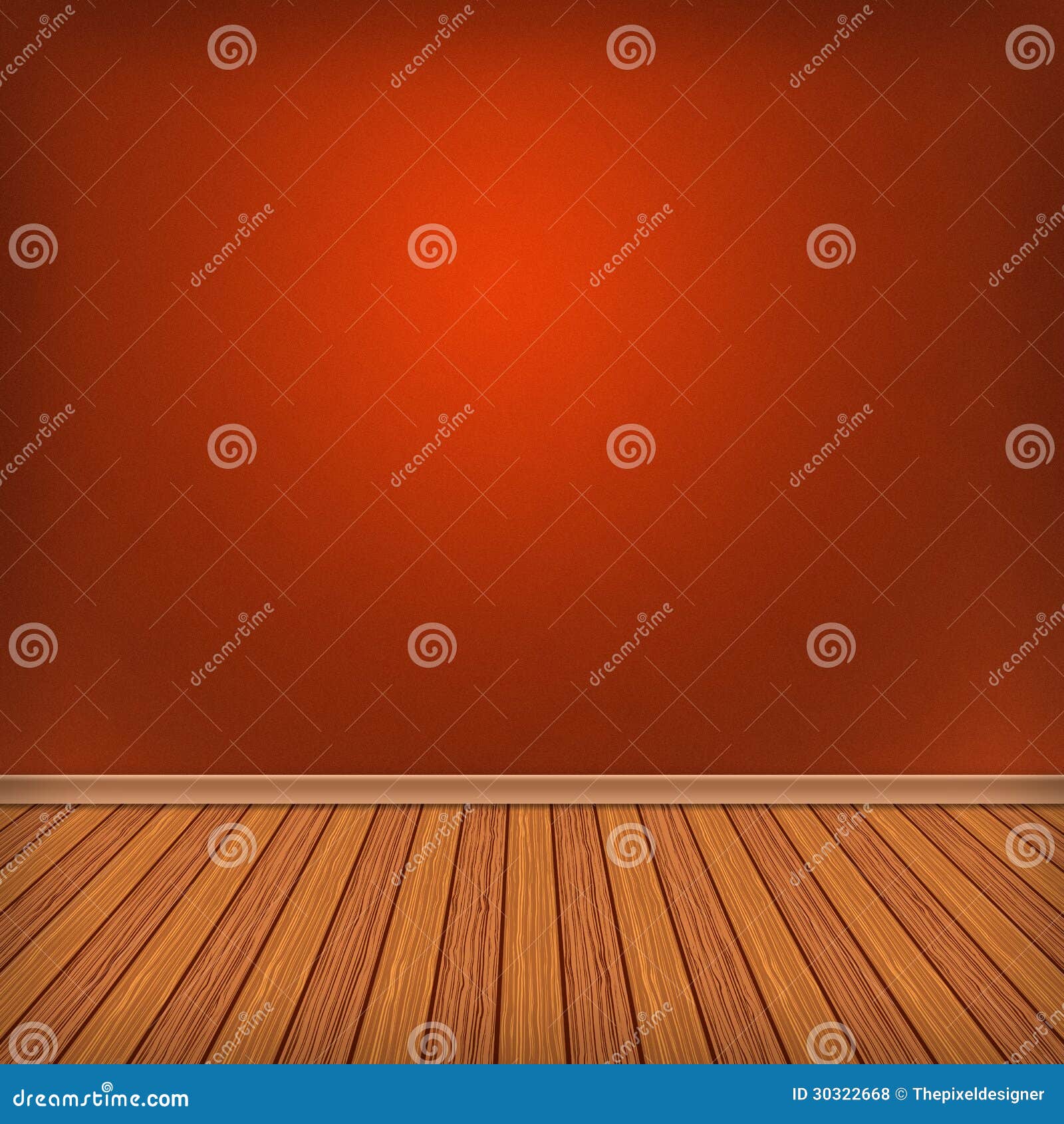 Empty Room, Interior with Wallpaper Stock Illustration - Illustration ...