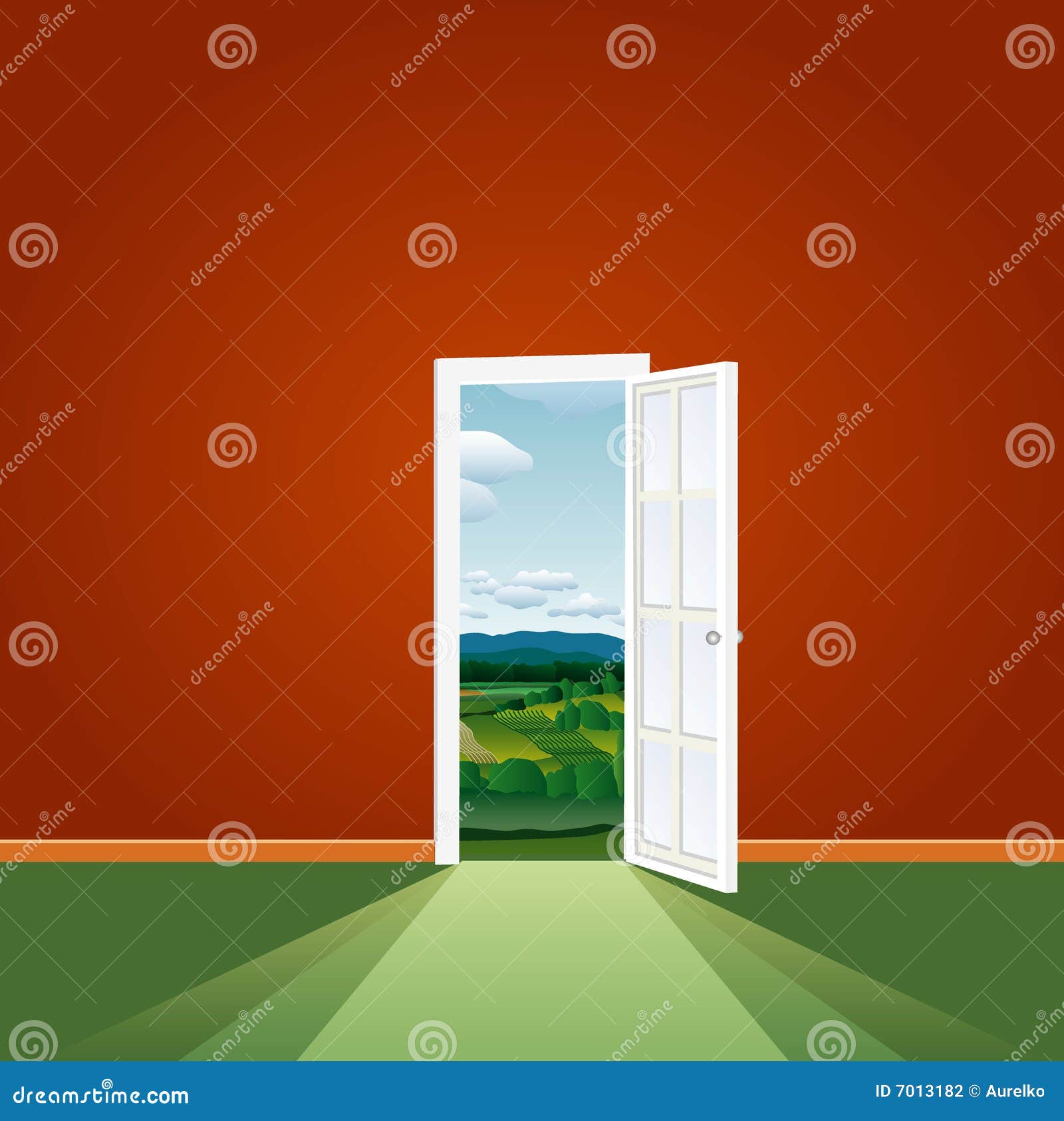 Empty room landscape stock vector. Illustration of drawing - 7013182