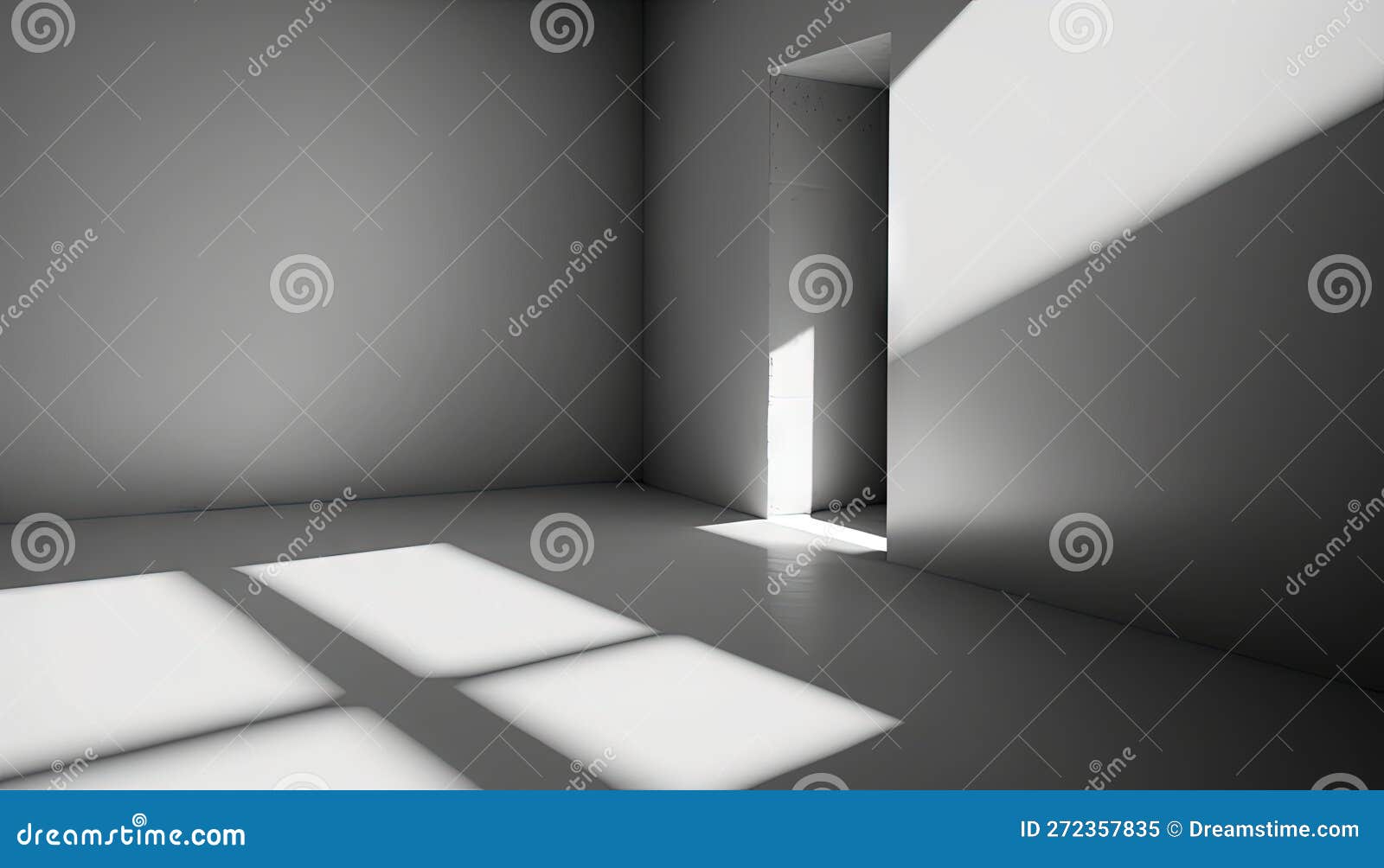 An Empty Room with the Light Coming through the Window and the Floor ...