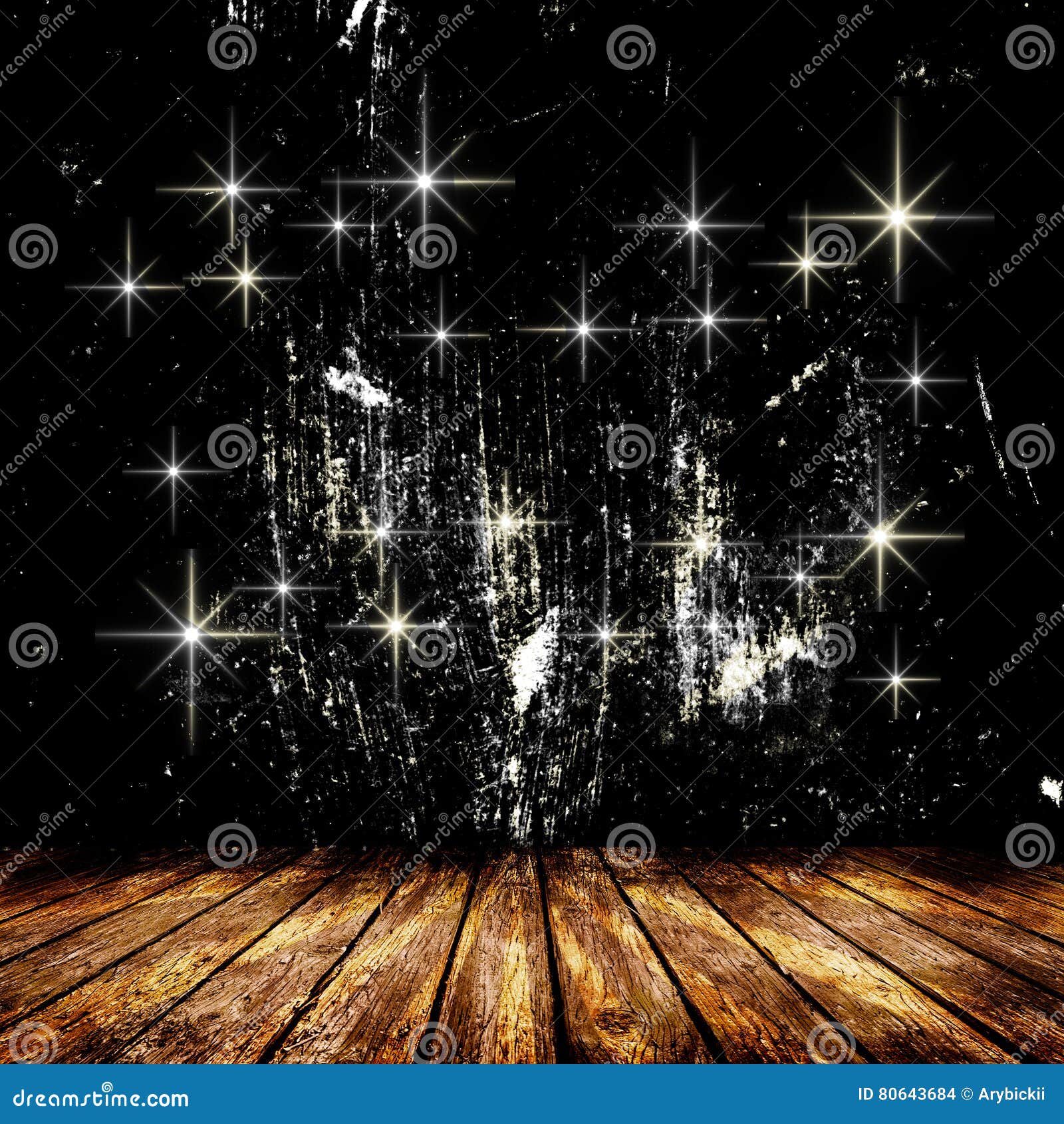 Empty Room with Light Star and Light Rays. Stock Photo - Image of party ...