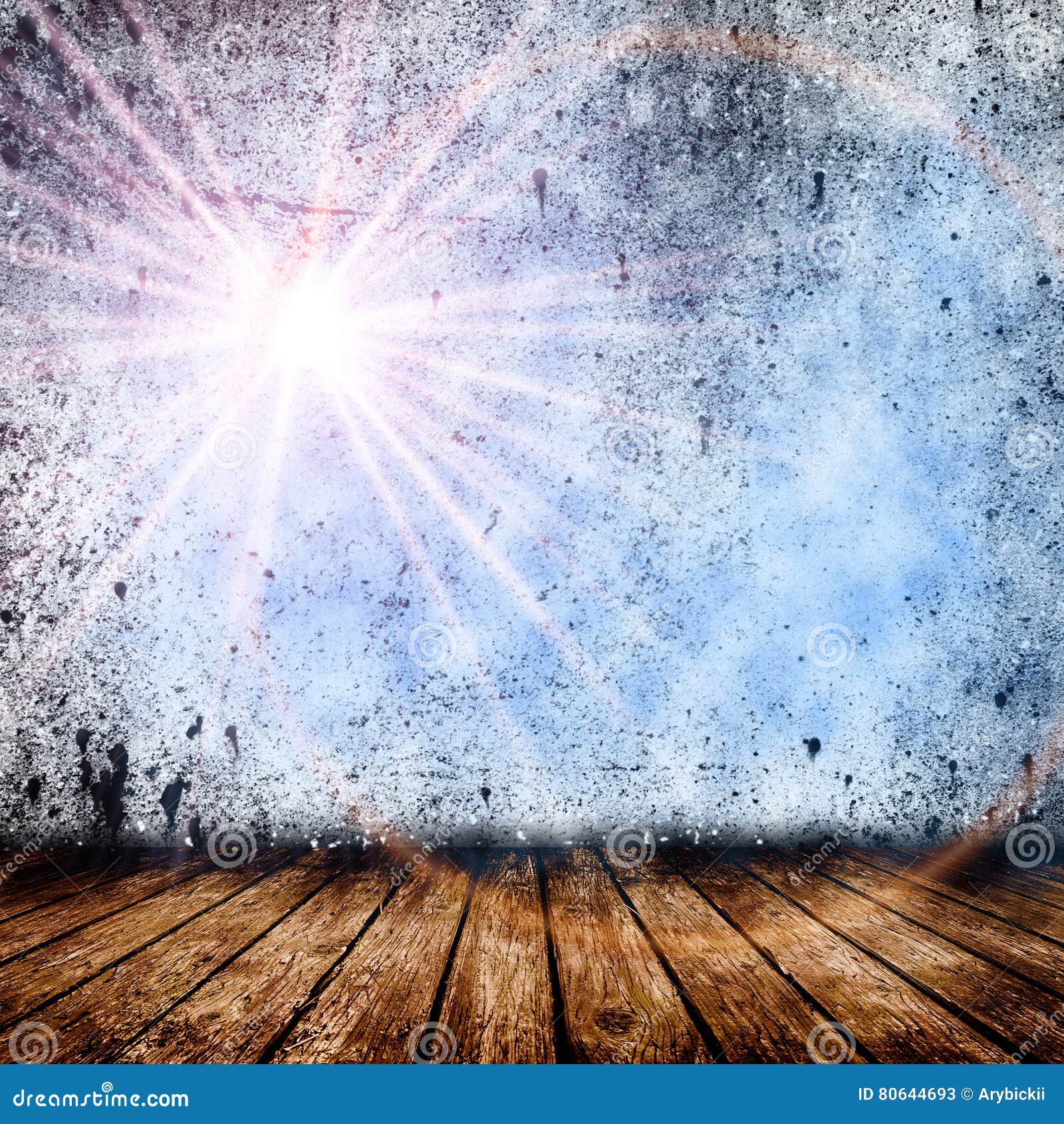 Empty Room with Light Star and Light Rays. Stock Image - Image of empty ...