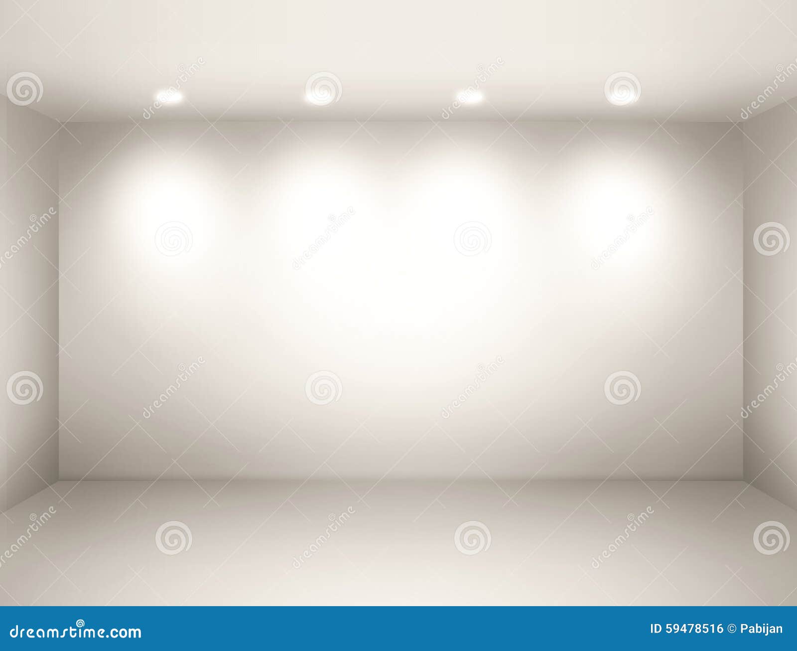 Empty room with lights stock illustration. Illustration of modern ...
