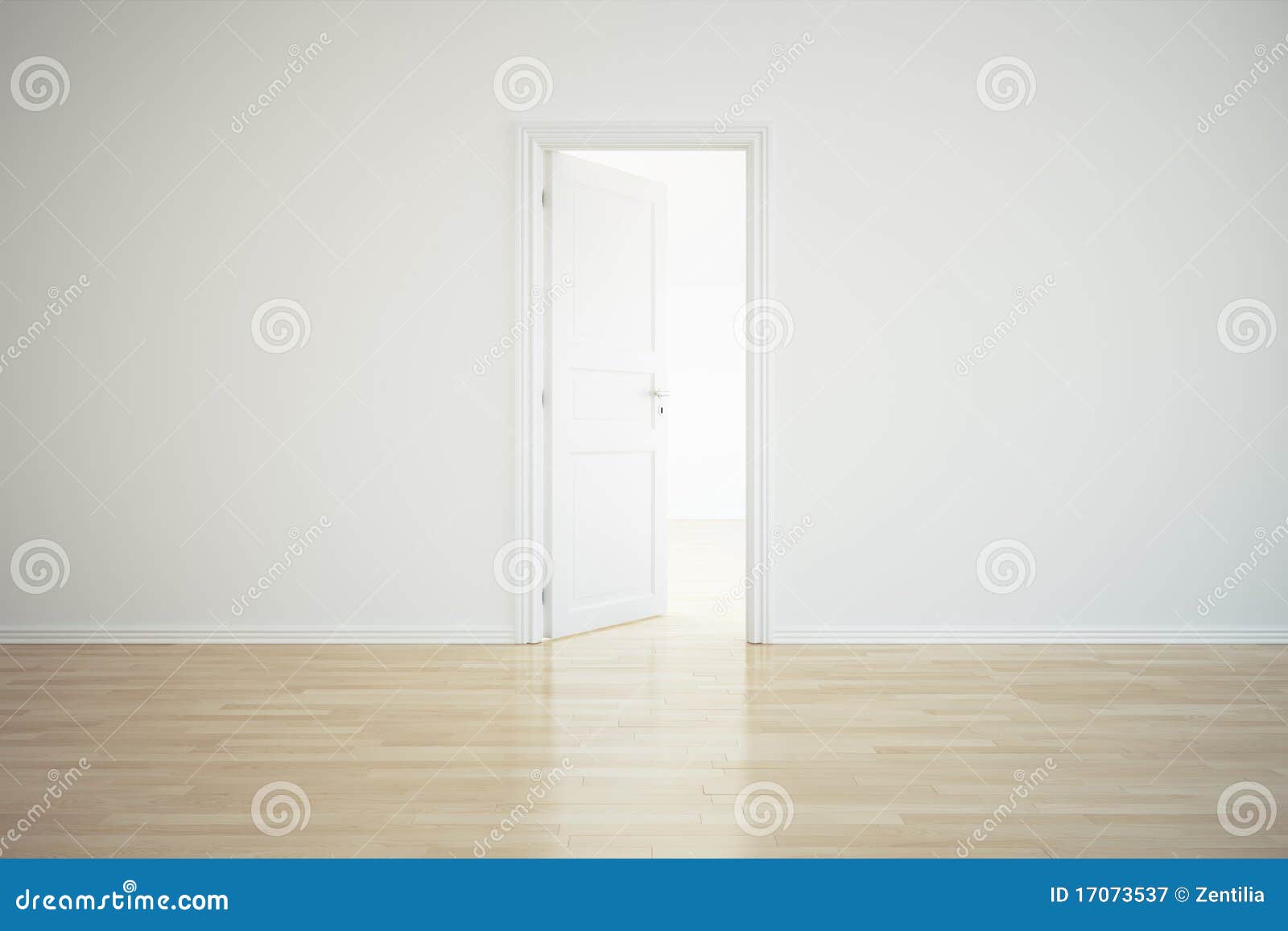 Empty Room With A Open Door Royalty Free Stock Photography - Image ...