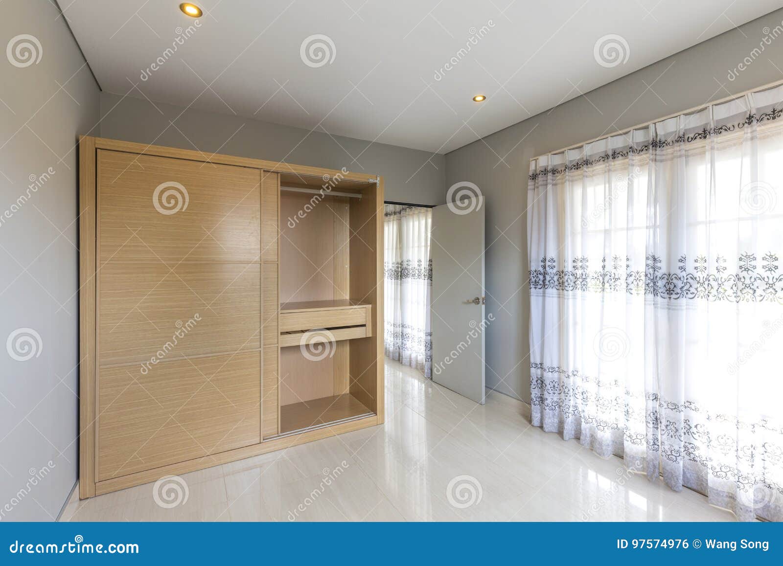 An empty room stock photo. Image of lifestyle, hardwood - 97574976