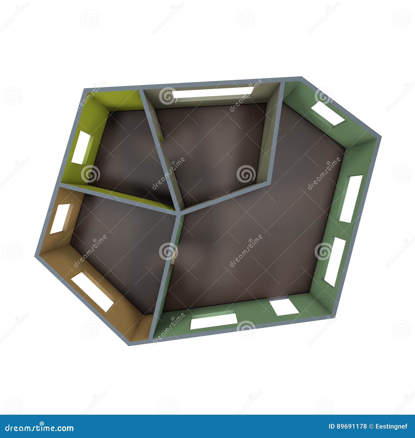 Empty Room Plan.Isolated on White Background Stock Illustration ...