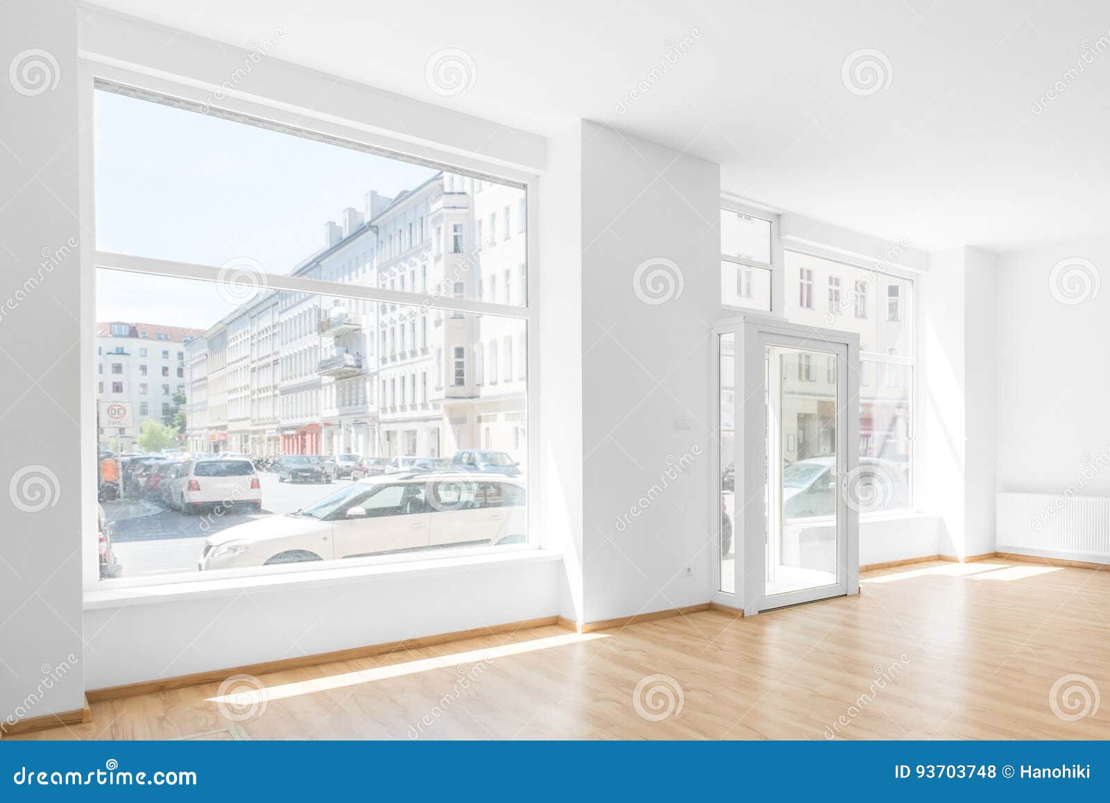 Empty Room, Shop Interior With Shopping Window Stock Photo - Image of ...