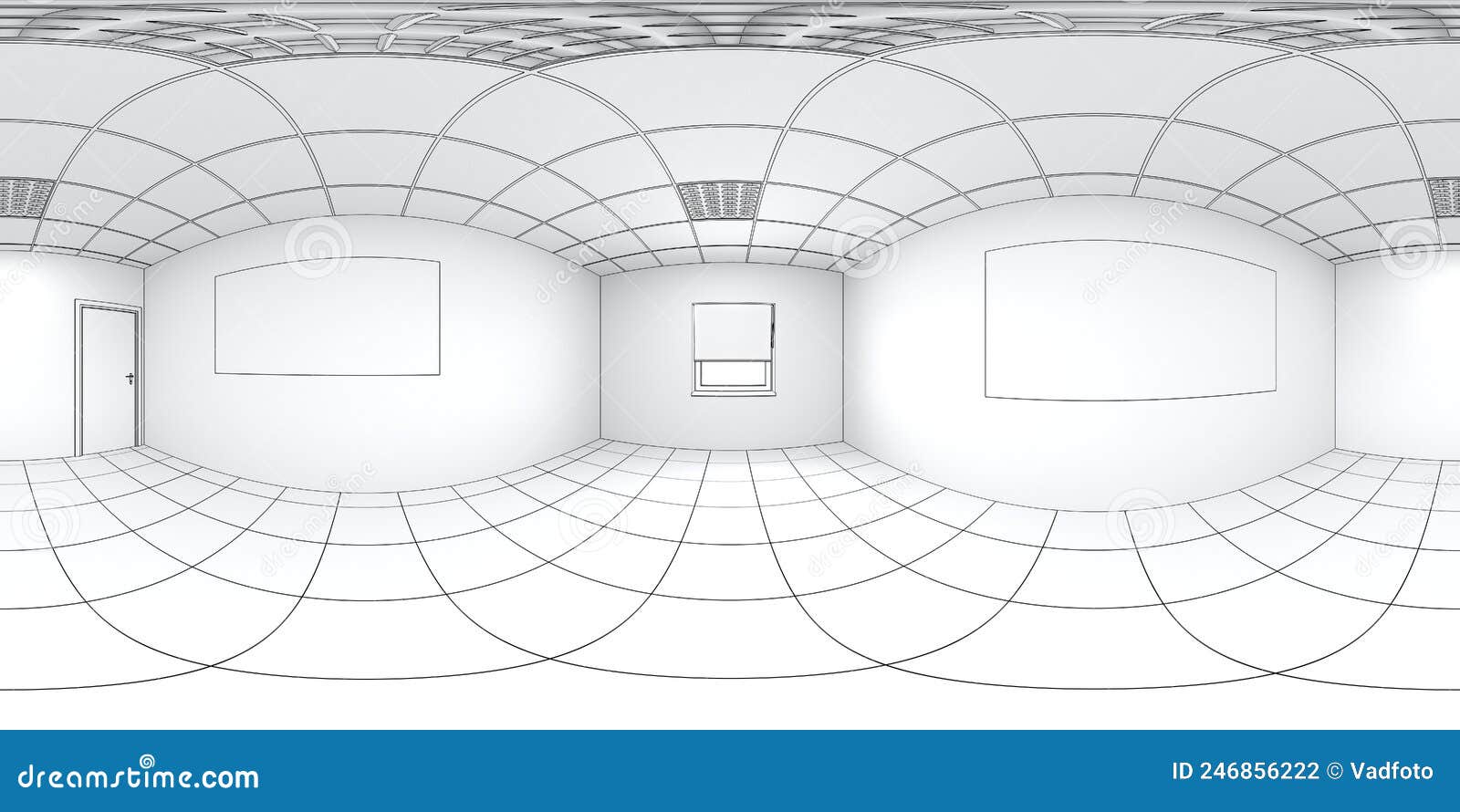 Spherical Panorama of the Interior, 3D Illustration, Render Stock ...